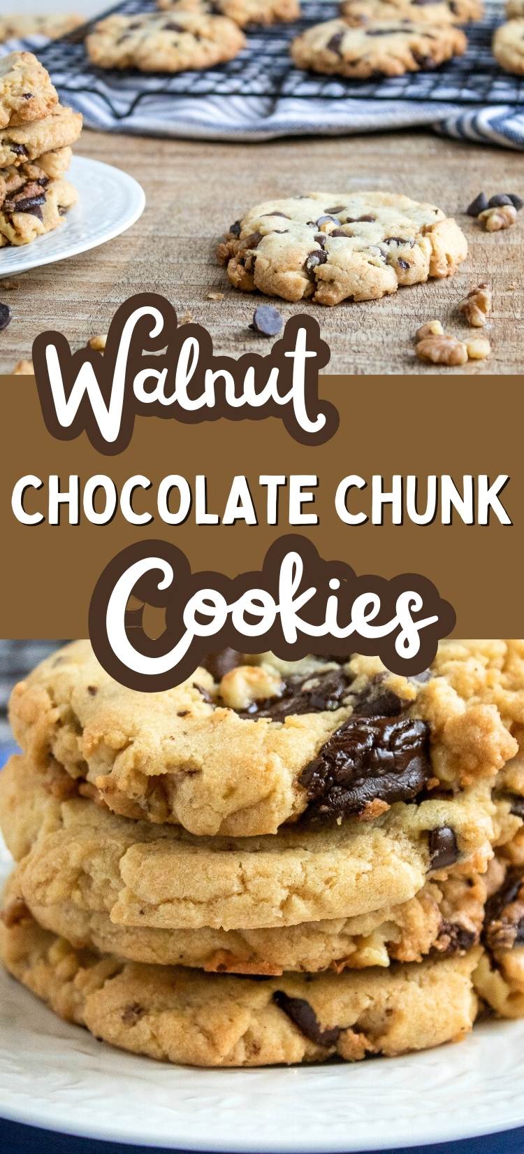 Walnut Chocolate Chunk Cookies - Baked In Bliss