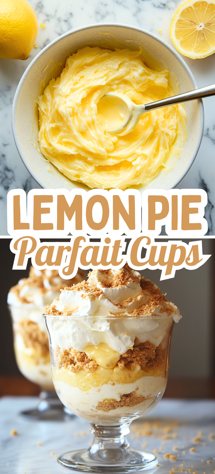 Lemon Pie Parfait Cups - Baked In Bliss