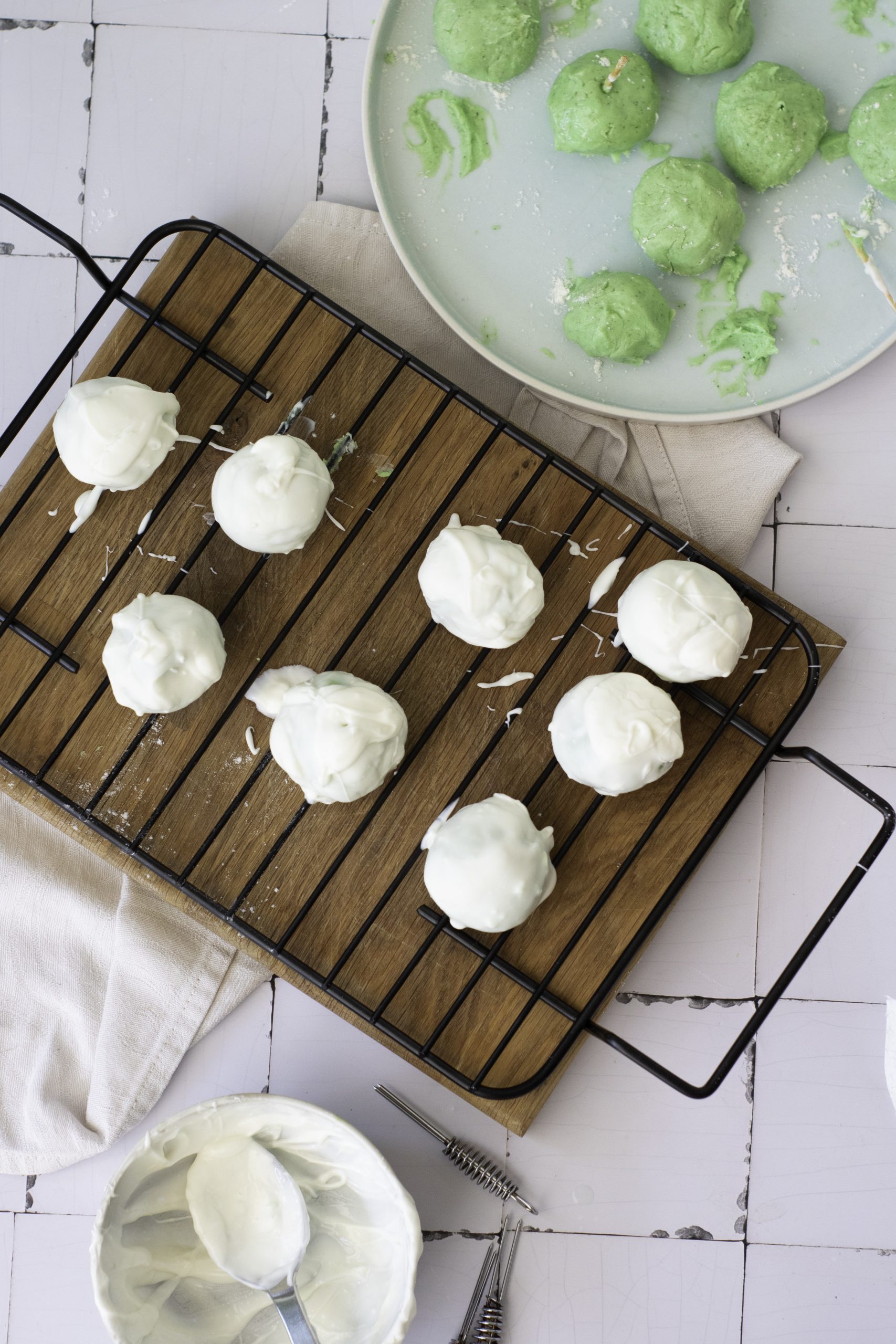 St. Patrick's Day Green Tea Truffles - Baked In Bliss