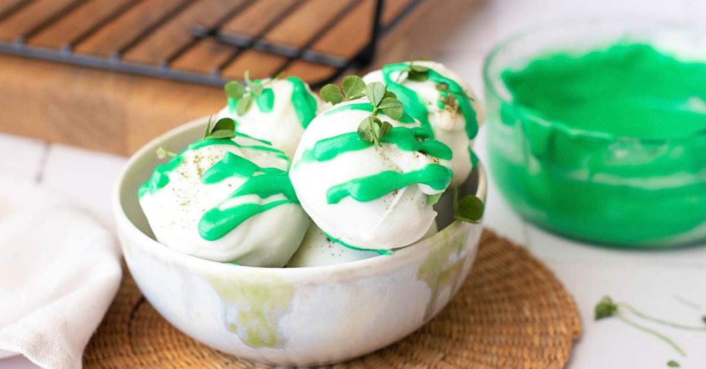 St. Patrick's Day Green Tea Truffles - Baked In Bliss